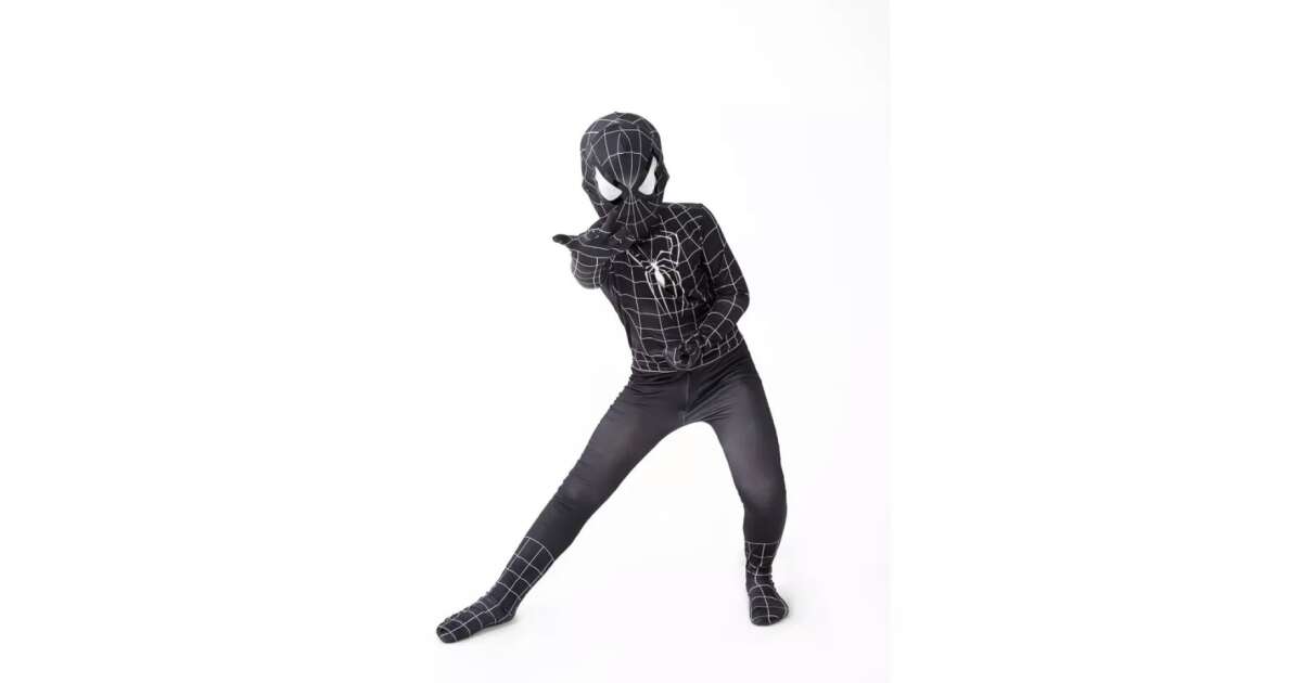 Pókember jelmez, fekete, 120cm | Pepita.hu