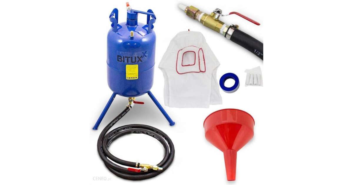 Hordozható homokfúvó gép, homokszóró, 4 db fúvókával, 19 Liter ...