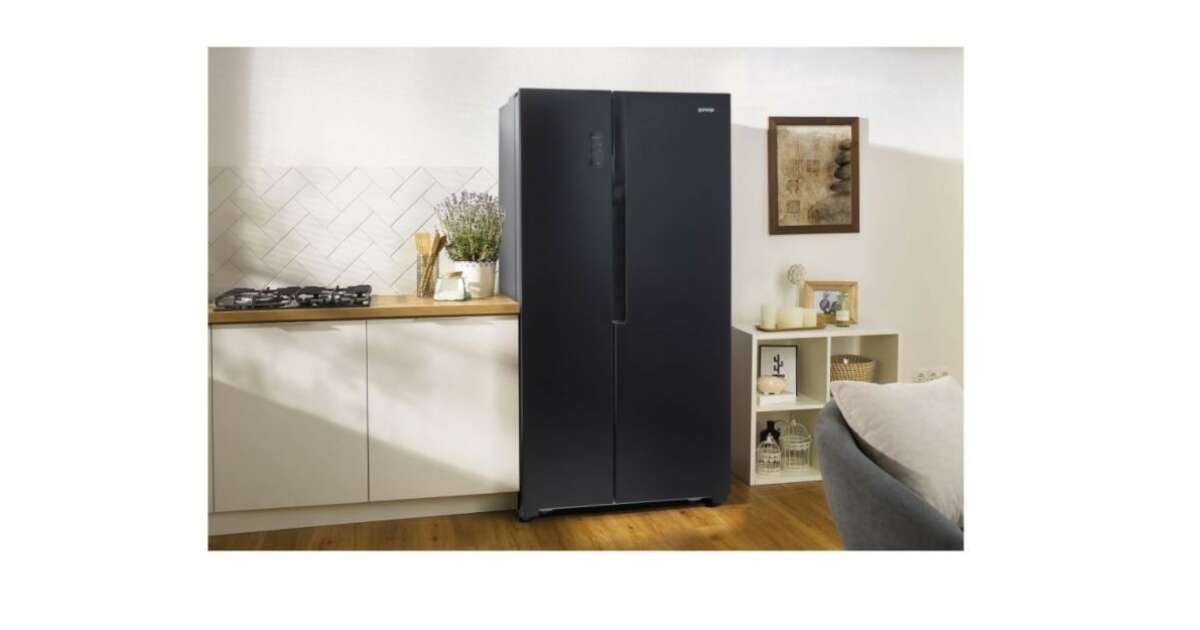 Gorenje NRS918EMB Side-by-side fekete hűtőszekrény | Pepita.hu