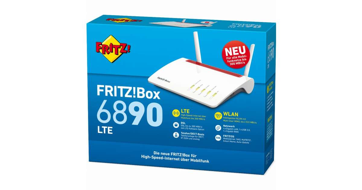 AVM FRITZ!Box 6890 LTE Dual-Band (2,4 GHz/5 GHz) (20002817) | Pepita.hu