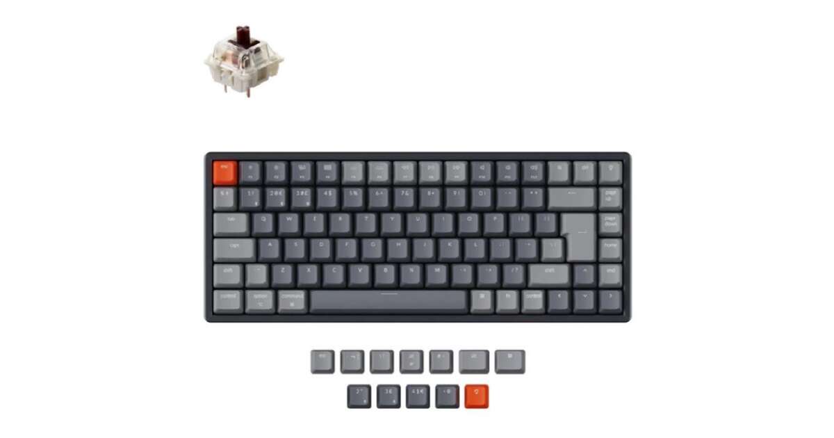 Keychron K2 RGB Hot-swap Gateron G Pro Brown Bluetooth Angol | Pepita.hu