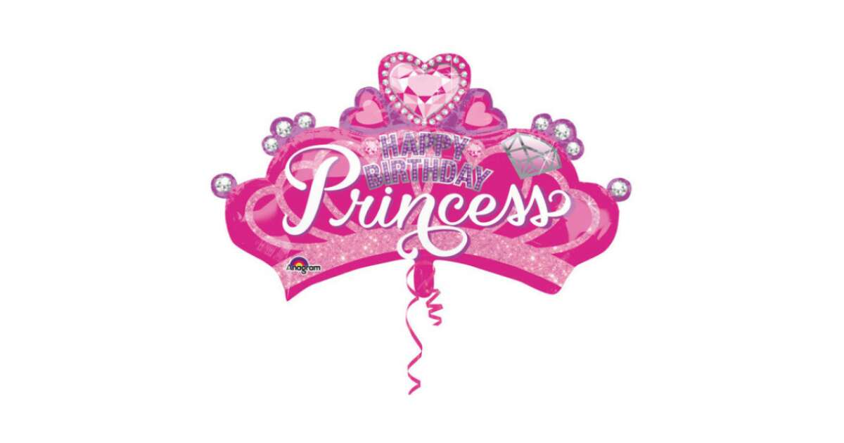 Happy Birthday Princess Fólia lufi 81 cm | Pepita.hu