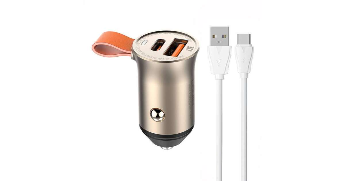 LDNIO C509Q USB, USB-C 30W-os autós töltő + USB-C kábel kábel | Pepita.hu