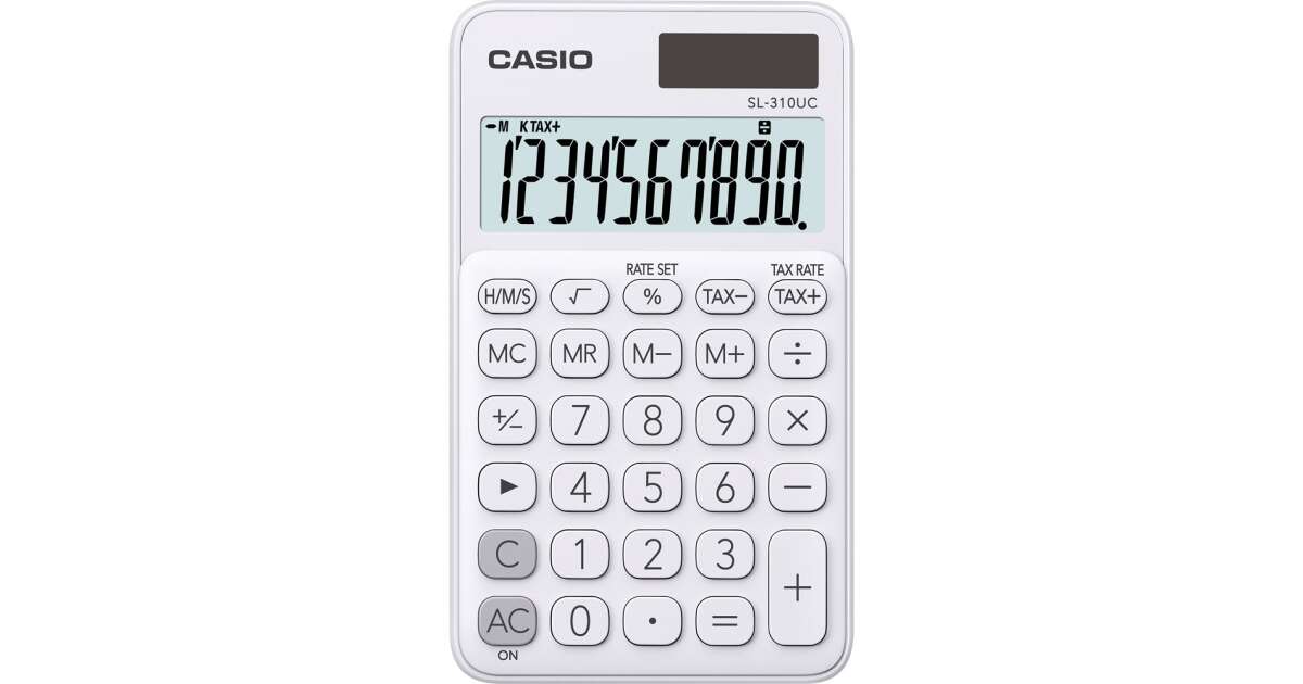Zsebszámológép 10 digit Casio SL 310 fehér | Pepita.hu