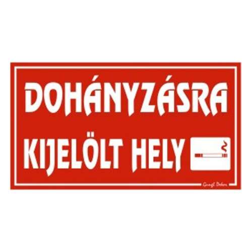 Piktogram Dohányzásra kijelölt hely piros 55040356