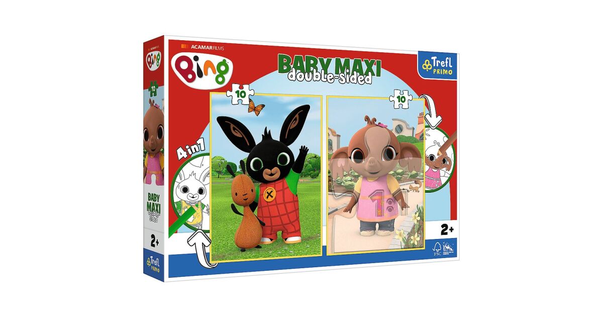 Bing and Friends Double-Sided 4-in-1 Baby Maxi Puzzle 2x10 pcs - Trefl ...