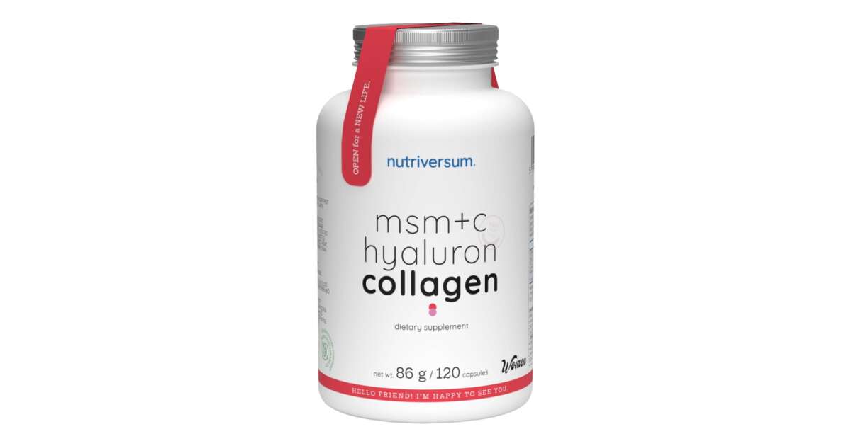MSM+C Hyaluron Collagen - 120 kapszula - Nutriversum | Pepita.hu