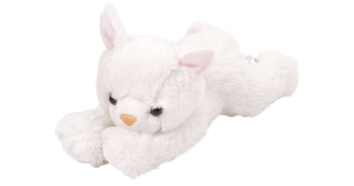 Fehér plüss cica, 25 cm | Pepita.hu