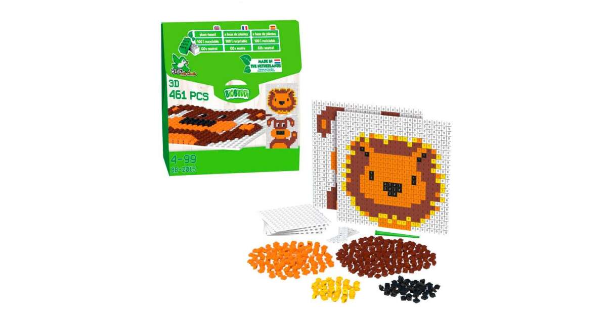 BiOBUDDi Pixel kocka szett: Oroszlán és kutya | Pepita.hu