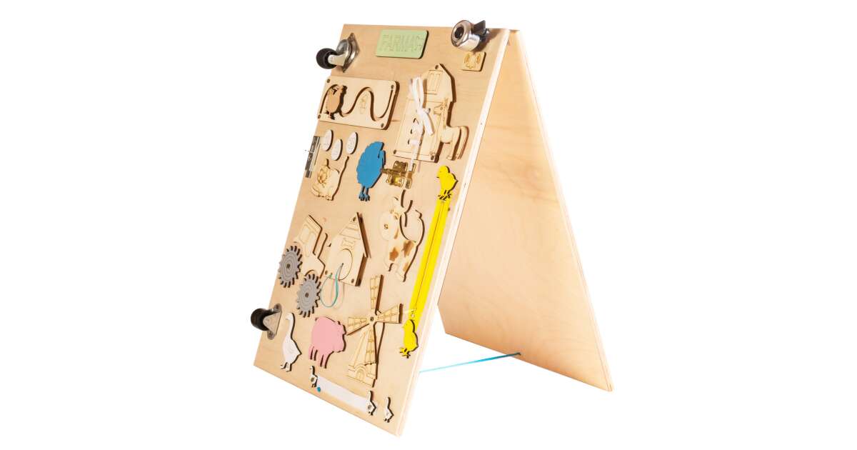 Fa farm kétoldalas krétatábla manipulációs tábla természetes farm ...