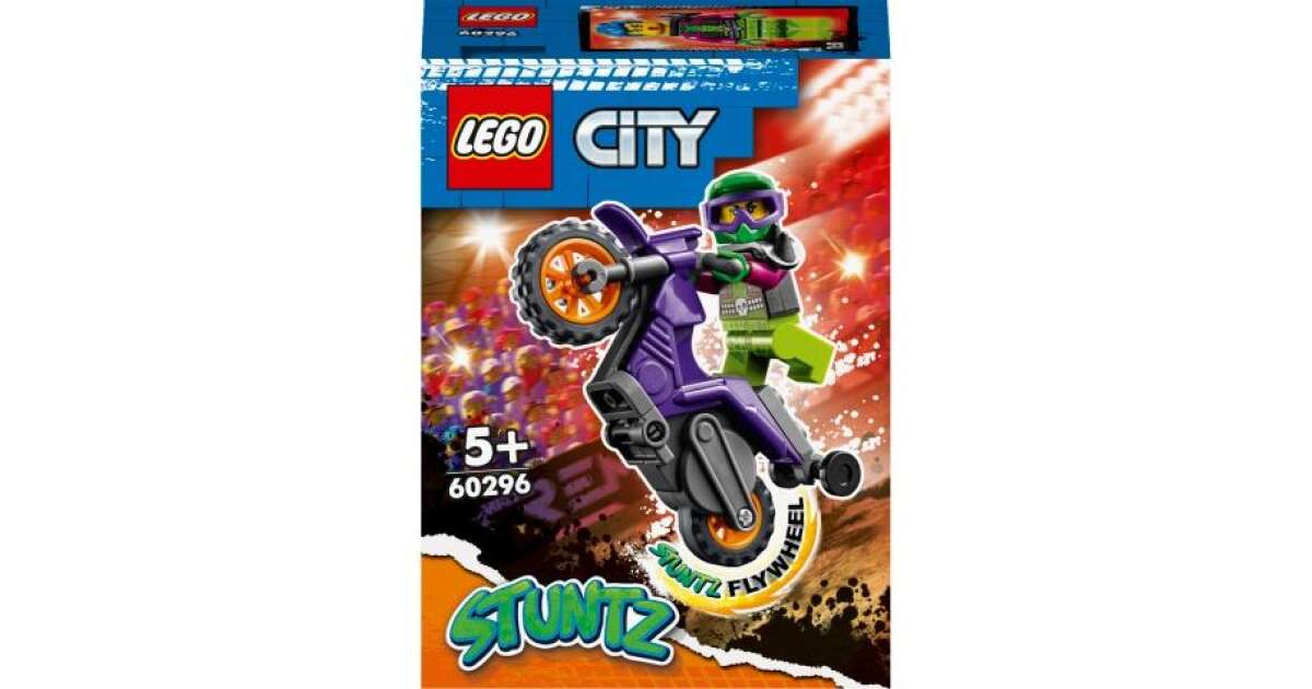 LEGOŽ City: Wheelie kaszkadőr motorkerékpár (60296) | Pepita.hu