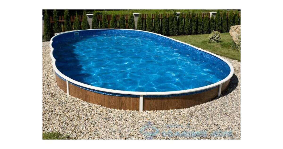 Azuro 5,5 x 3,7 x 1,2 m bazin adânc Lagoon cu căptu?eală albastră cu ...