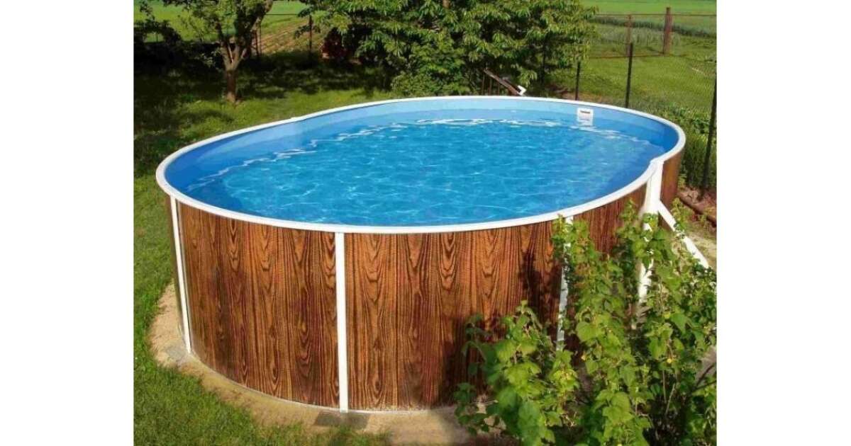 Azuro 5,5 x 3,7 x 1,2 m bazin adânc Lagoon cu căptu?eală albastră cu ...