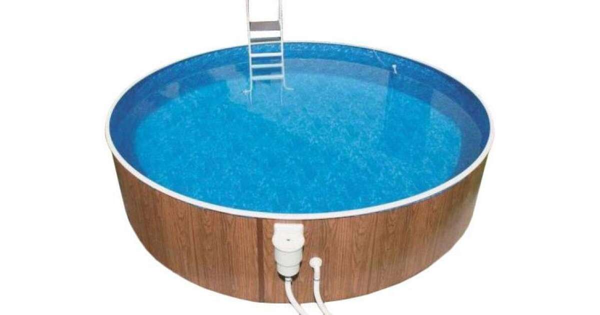 Azuro Frame De Luxe fa borítású 4,6*1,2 m-es medence, szkimmer ...