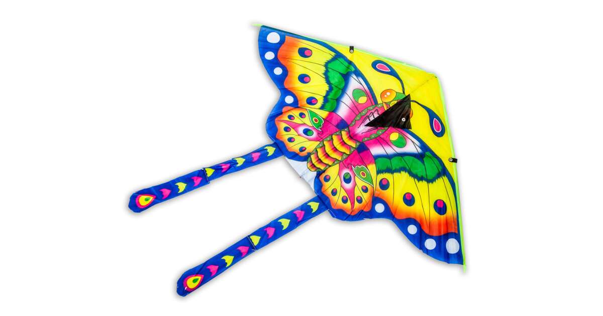 Sárkány nagy 90cm pillangó kék | Pepita.hu