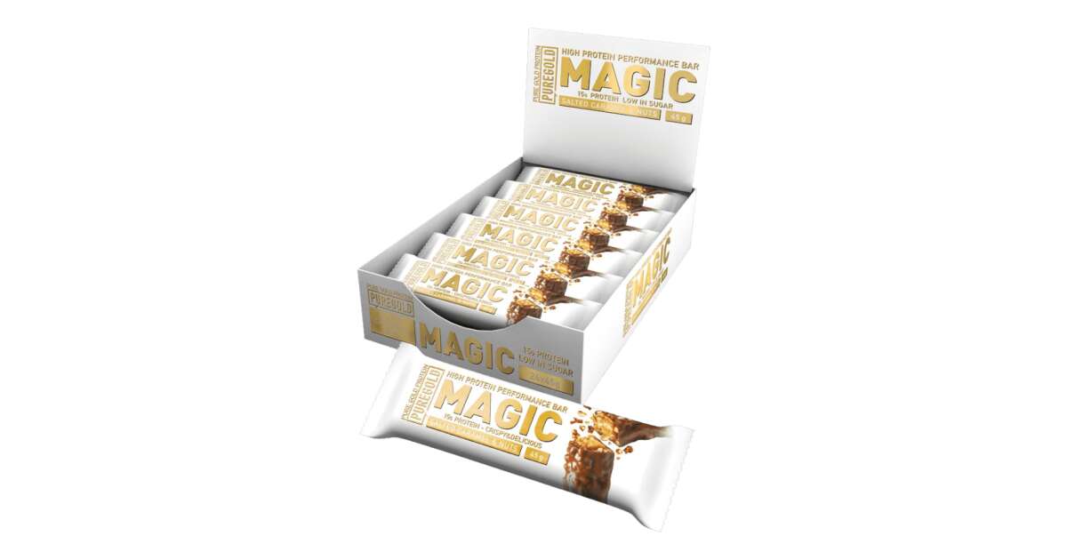 Magic Bar protein szelet - Salted Nuts & Caramel - 24x45g Box ...