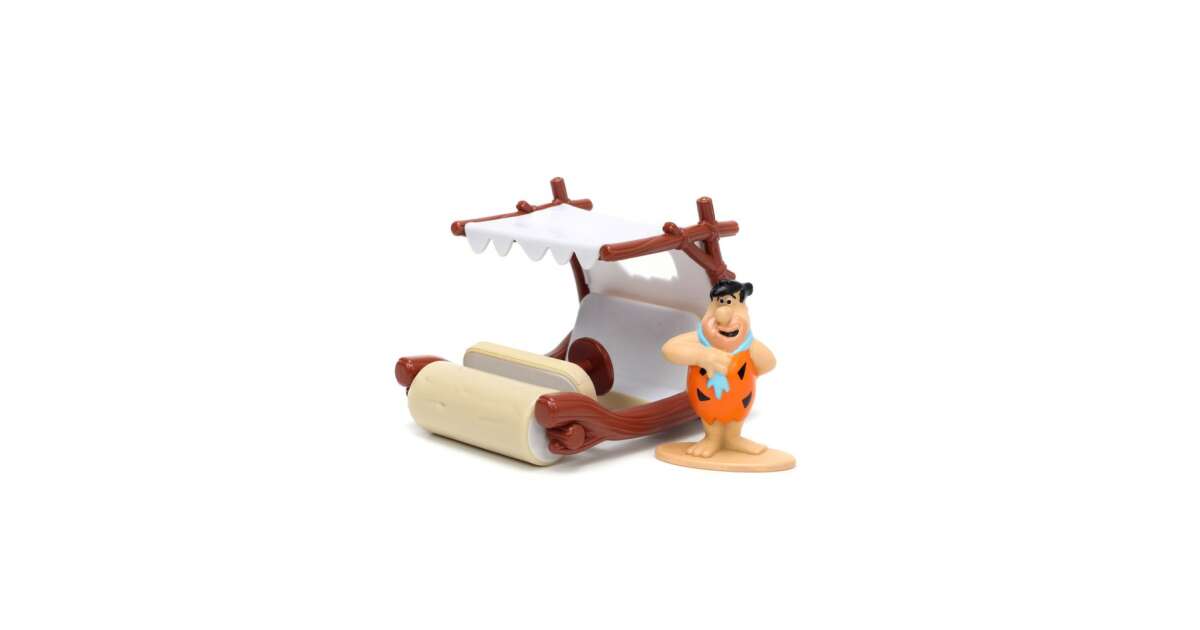 JADA SET METALLISCHES AUTO FLINTMOBIL IM MAßSTAB 1:32 UND FIGUR FRED ...