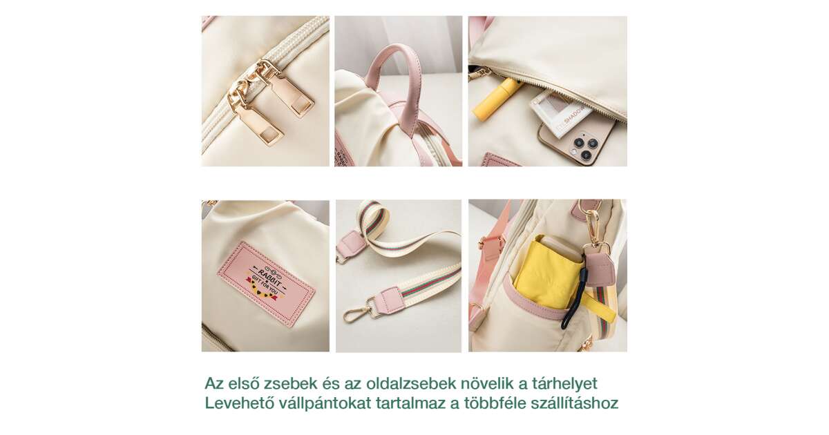 Dollcini, Stílusos hátizsák, 423163, Fehér | Pepita.hu