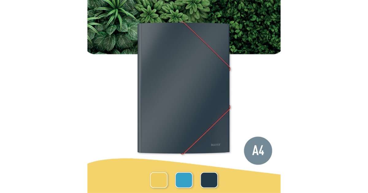 Leitz COSY Soft touch A4 velvet grey rubber cardboard folder | Pepita.com