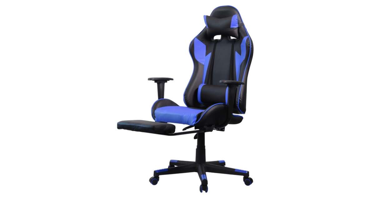 Iris GCH204BK_FT black / blue gamer chair | Pepita.com