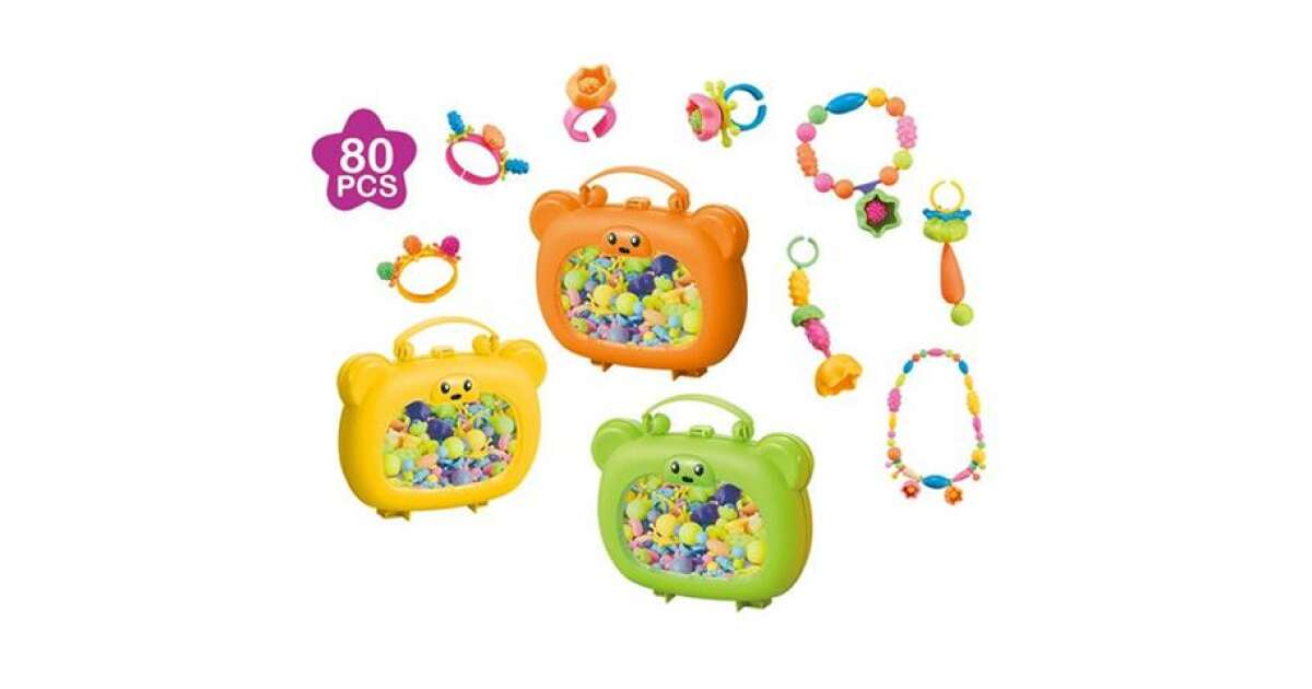 Gyöngyfűző Szett - 80 db - Kislányoknak | Pepita.hu