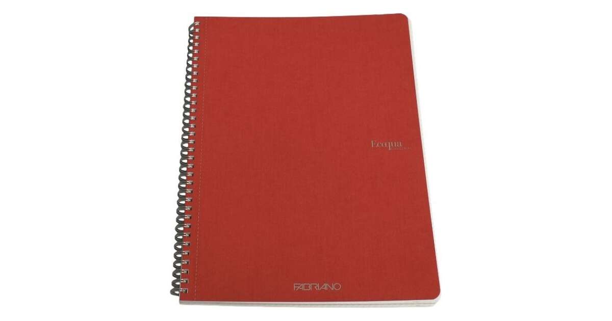 Fabriano Ecoqua A4 Spiralnotizbuch, 70 Blatt, rot kariert | Pepita.com