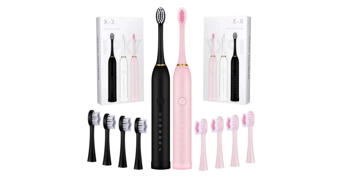elektromos fogkefe (sonic) 4 db cserekefefejjel _rózsaszín | Pepita.hu