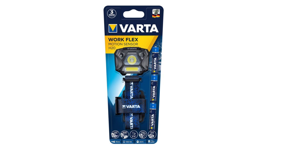 Varta 18648101421 Work Flex Motion H20 Sensor-Stirnlampe (18648101421 ...