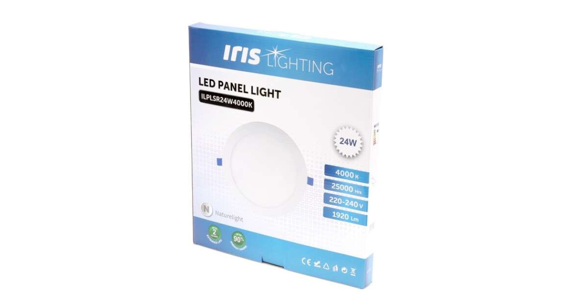 Iris Lighting PLSR-24W 24W/1920lm/4000K álmennyezeti kör alakú LED ...