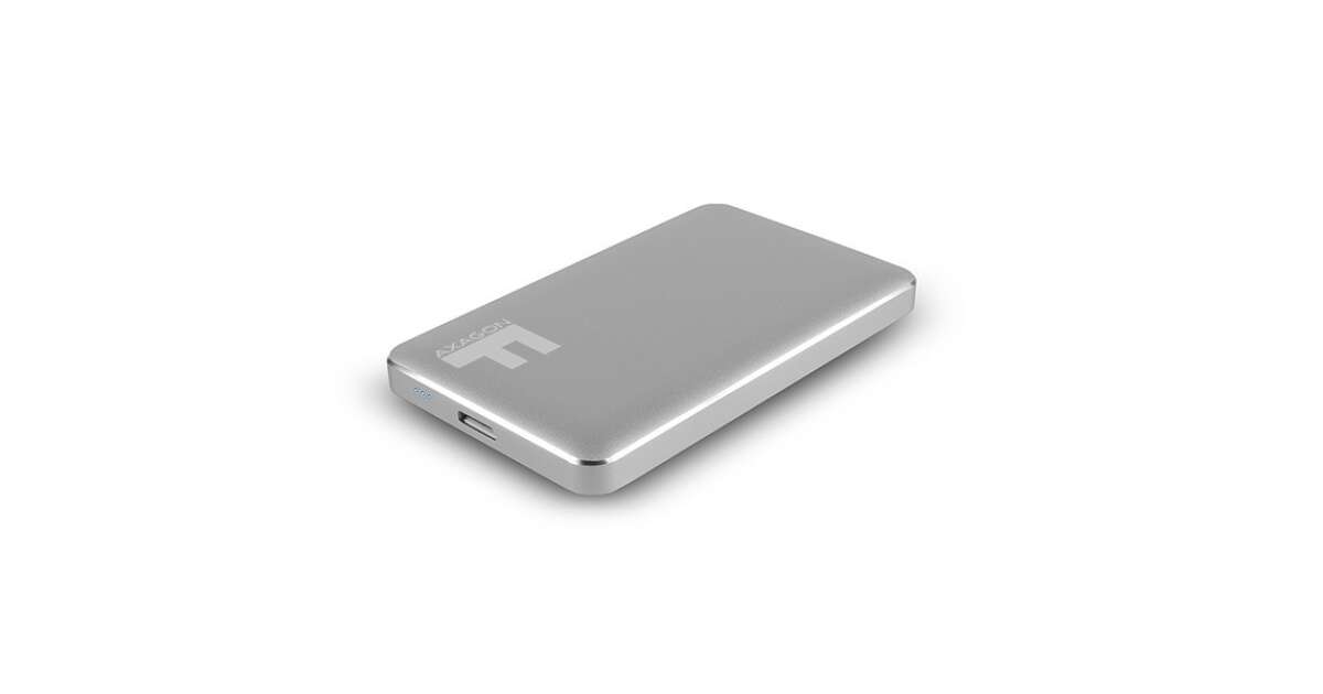 Axagon EE25-F6G USB 3.0 szürke csavar nélküli külső alumínium 2,5 HDD ...