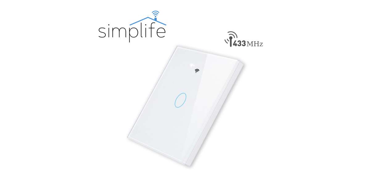 Simplife okos 1 csatornás vezeték nélküli villanykapcsoló csomag (Wifi ...