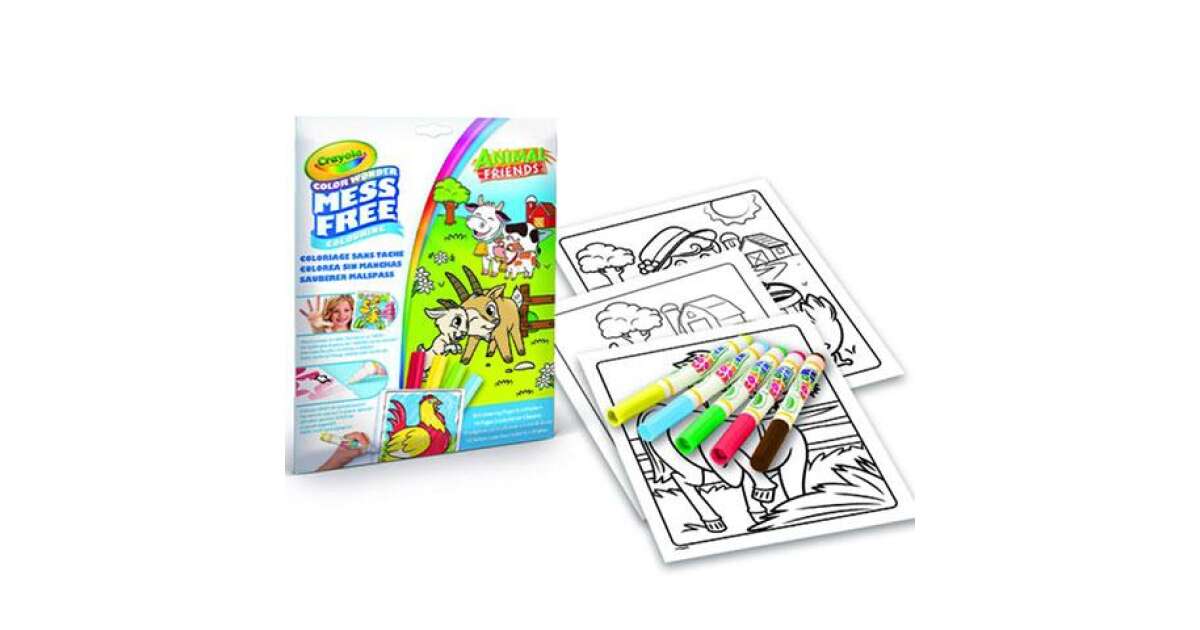 Crayola: Creion de colorat fără pete Color Wonder Animals on the farm ...