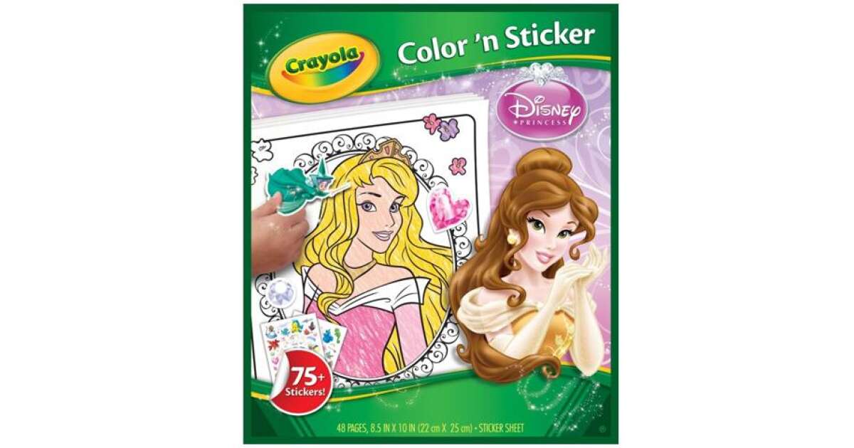 Disney Princesses: stilou de colorat cu autocolante - Crayola | Pepita.com