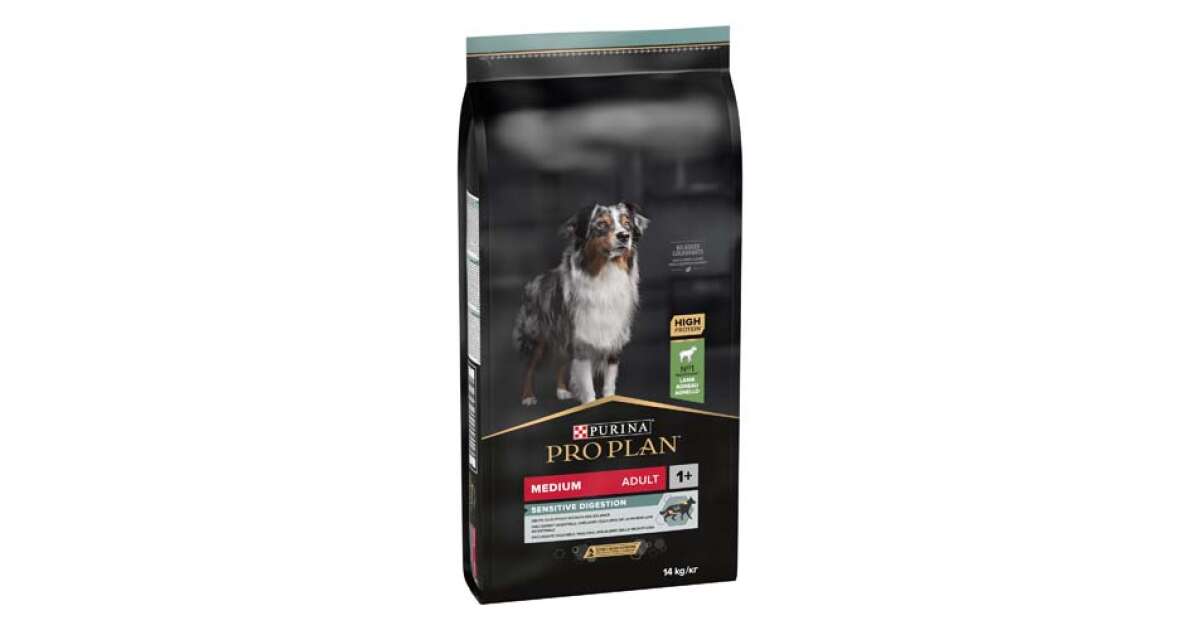 PRO PLAN NEW MEDIUM ADULT SENSITIVE DIGESTION bárány 14kg- táp érzékeny ...