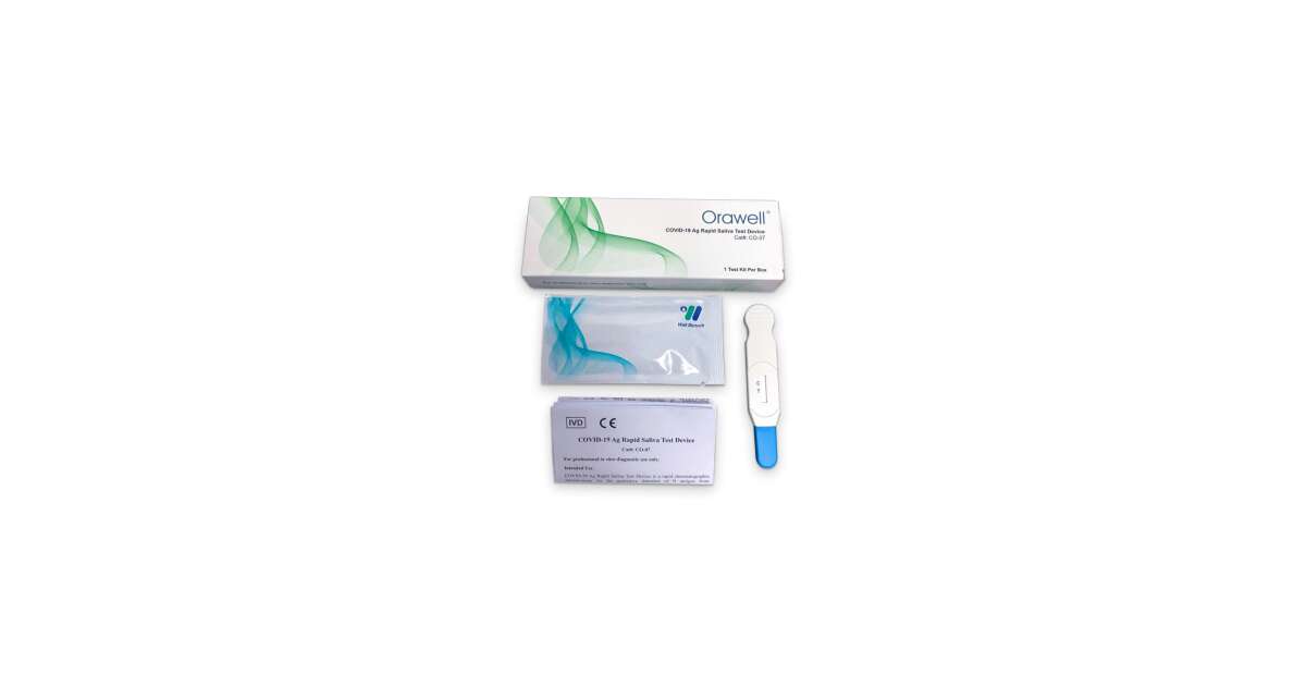 Well Biotech Orawell COVID-19 antigén, nyalókás, egylépéses gyorsteszt ...