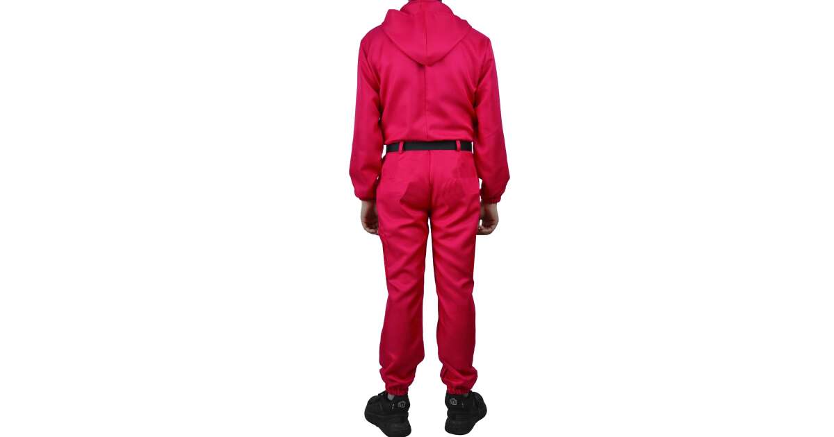 IdeallStore® Kids Costume, Squid Game, Triangle model, 10-12 years, red, with belt | Pepita.com