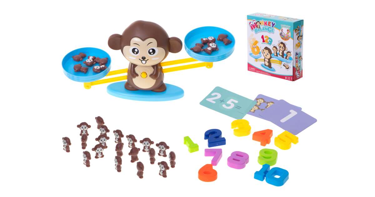 Educational balance learning to count monkey big | Pepita.com