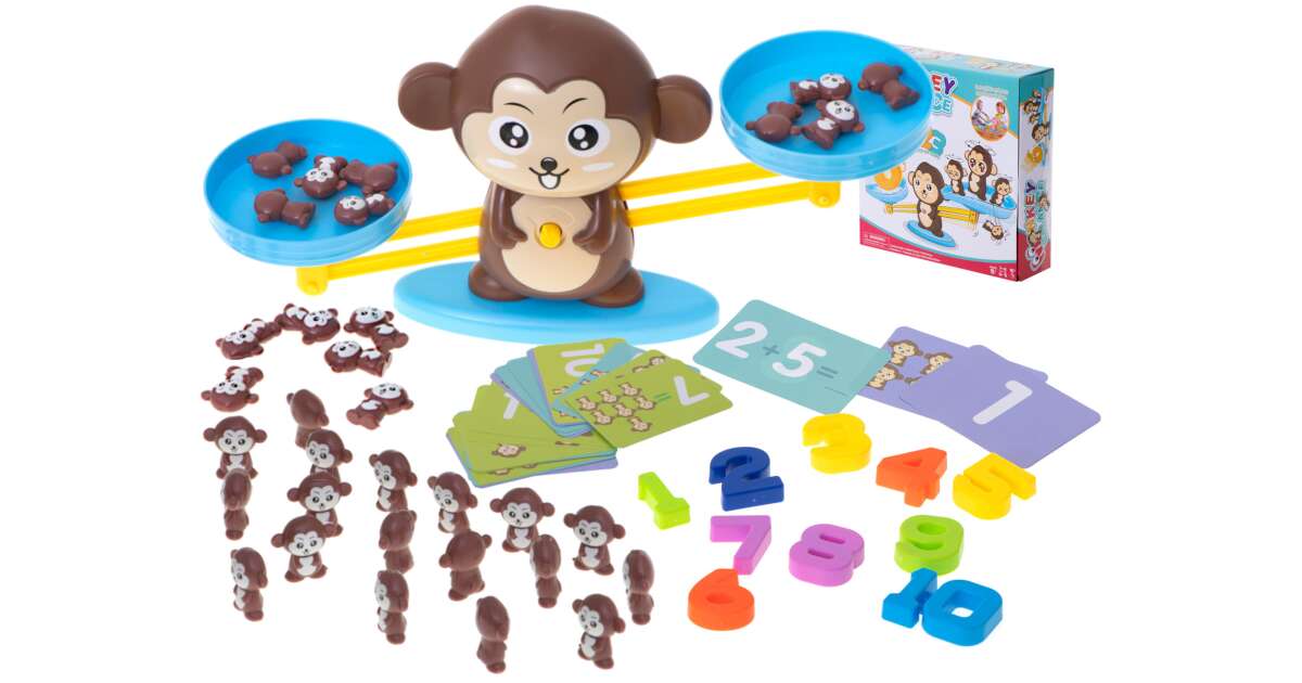 Educational balance learning to count monkey big | Pepita.com