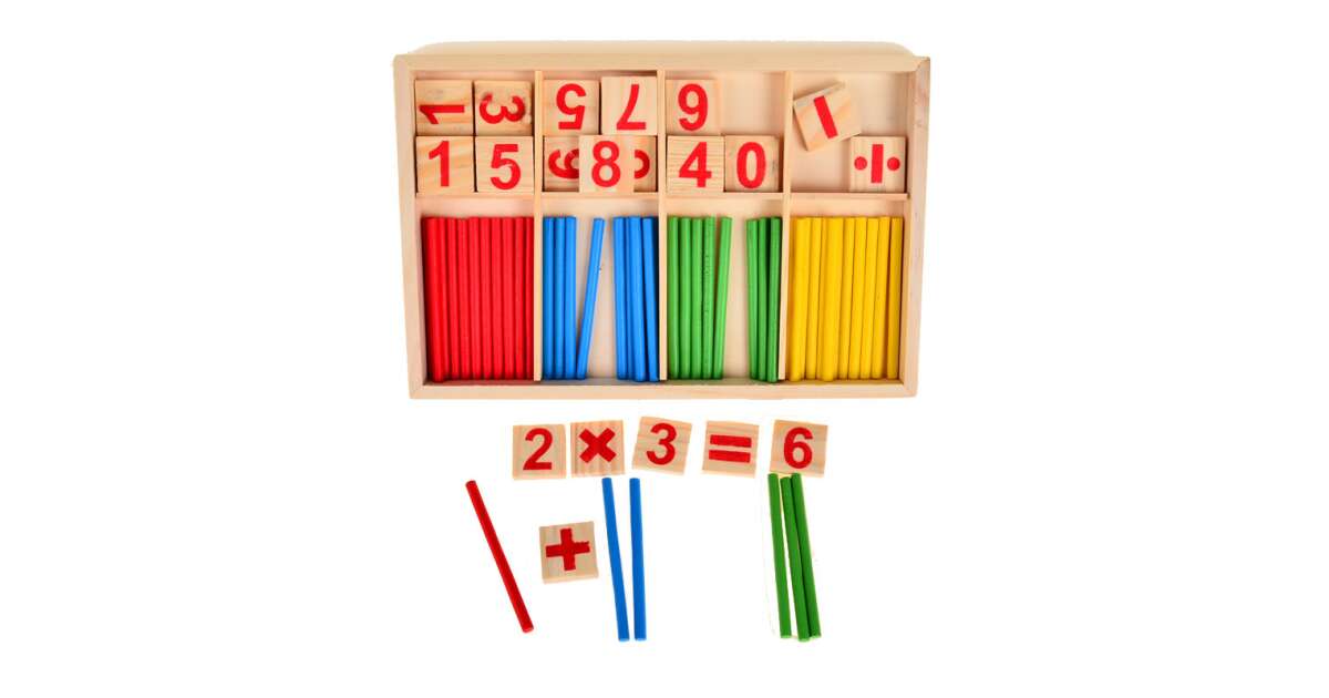 Counting sticks abacus sticks + numbers montessori educational set ...