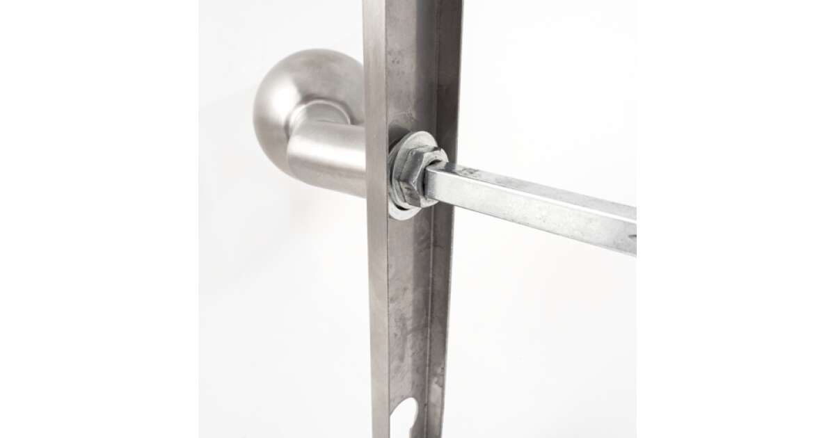INOX Kilincsgarnitúra - 45° Eltolt Fix Gomb - 85mm - 28mm Pajzs | Pepita.hu