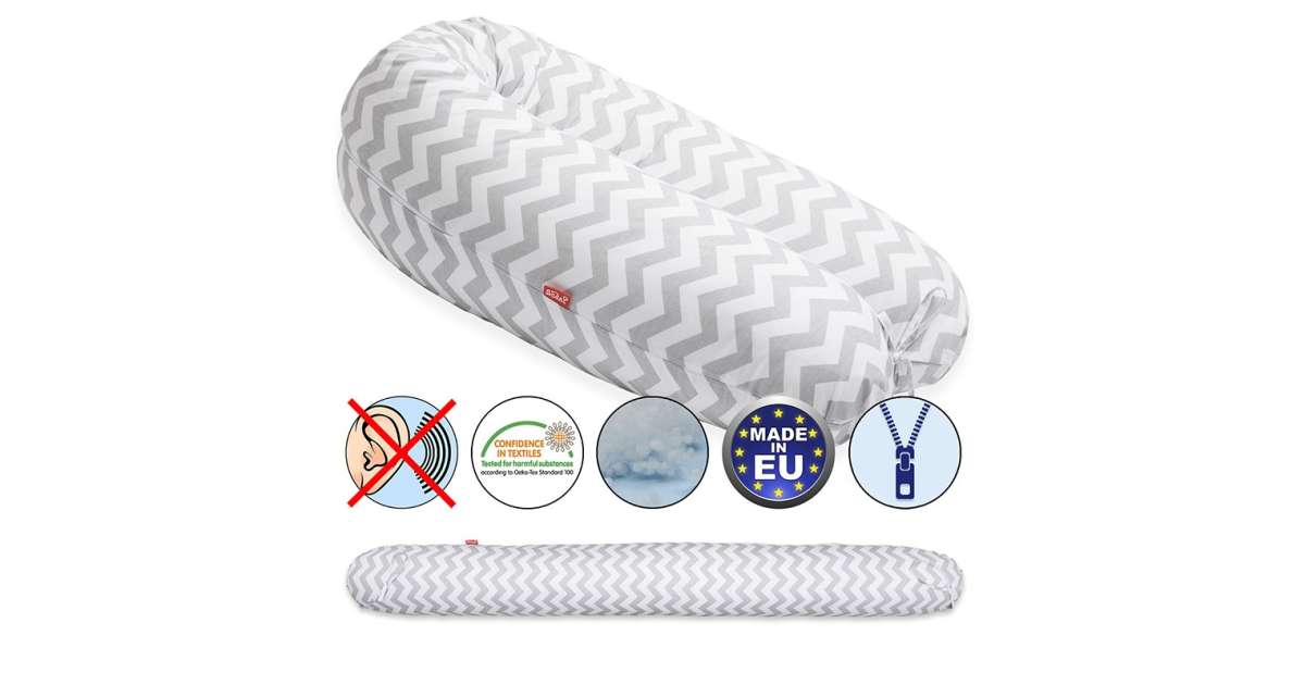 Scamp standard vászon Szoptatós párna - Cikk-cakk #szürke | Pepita.hu