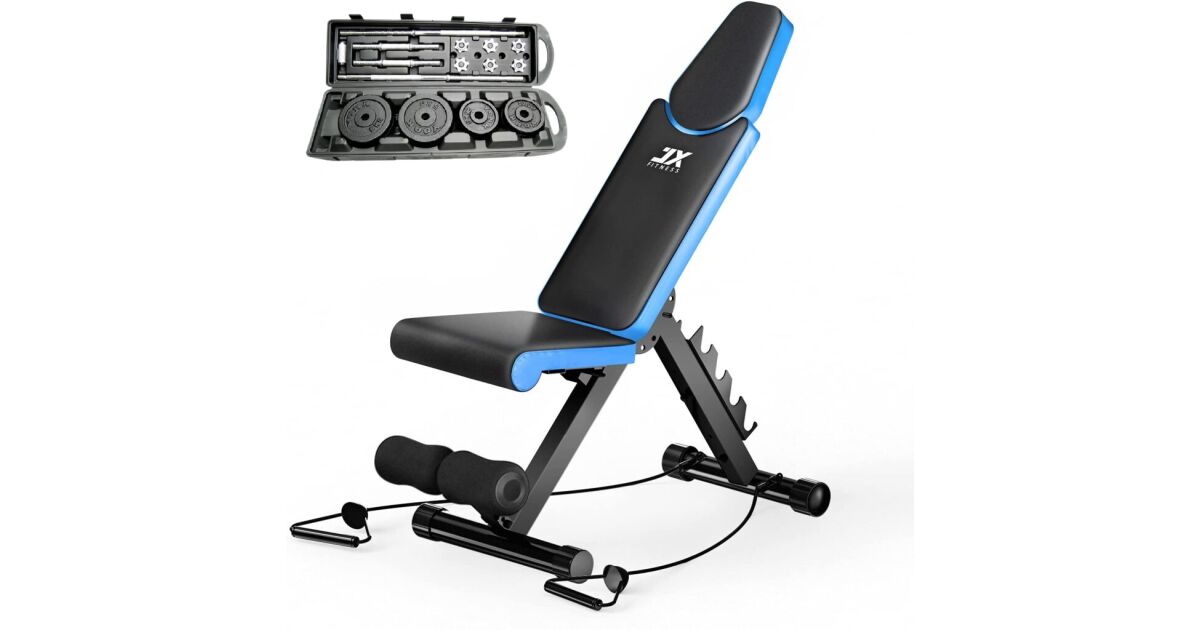 FIT JX-503B Multifunkcionális edzőpad, állítható, fekete-kék | Pepita.hu