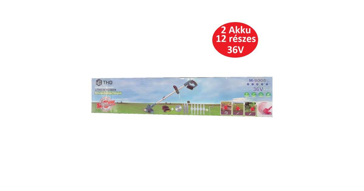 THO M-9008 Akkumulátoros Szegélynyíró 36V 2akku | Pepita.hu