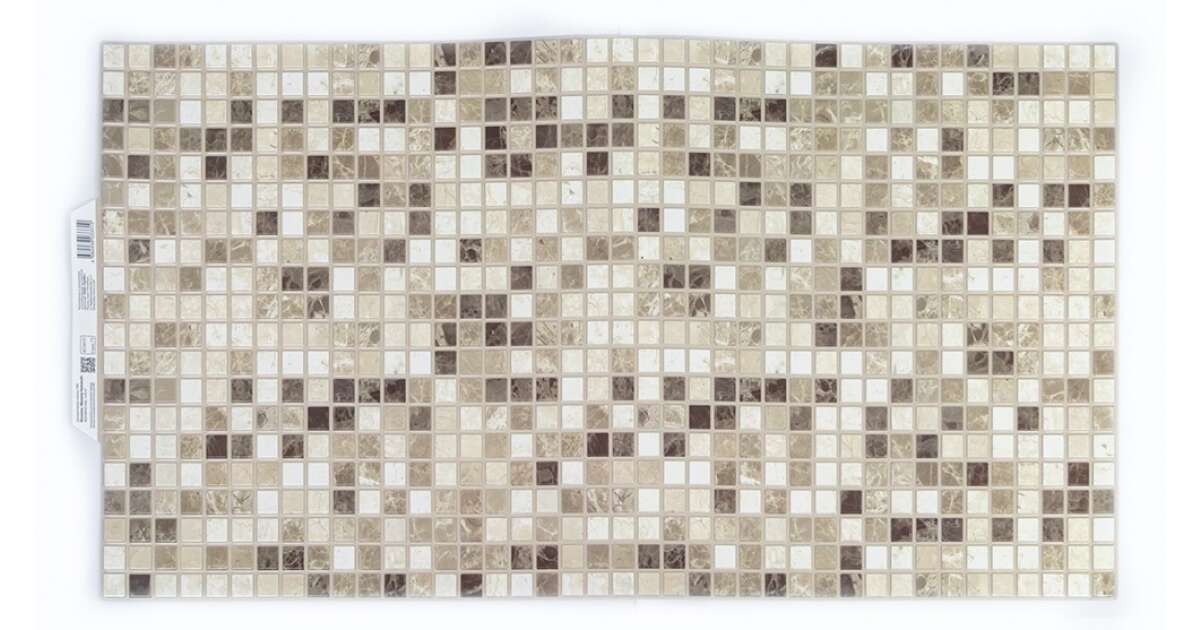 3D PVC falpanel Bézs márvány mozaik mintás csomag (10 db + 3 db T-REX ...
