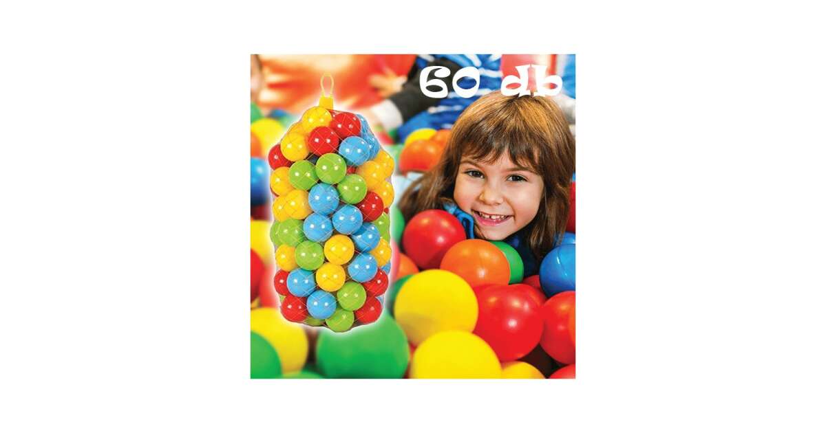 60 darabos műanyag medence labda szett | Pepita.hu