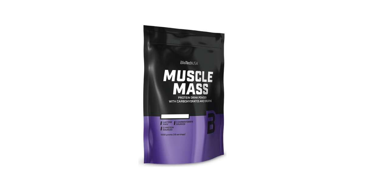 Muscle Mass 1000g vanília - BioTech USA | Pepita.hu