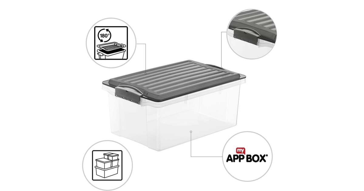 My APP BOX Tárolódoboz - Műanyag - 38L - Rózsaszín | Pepita.hu