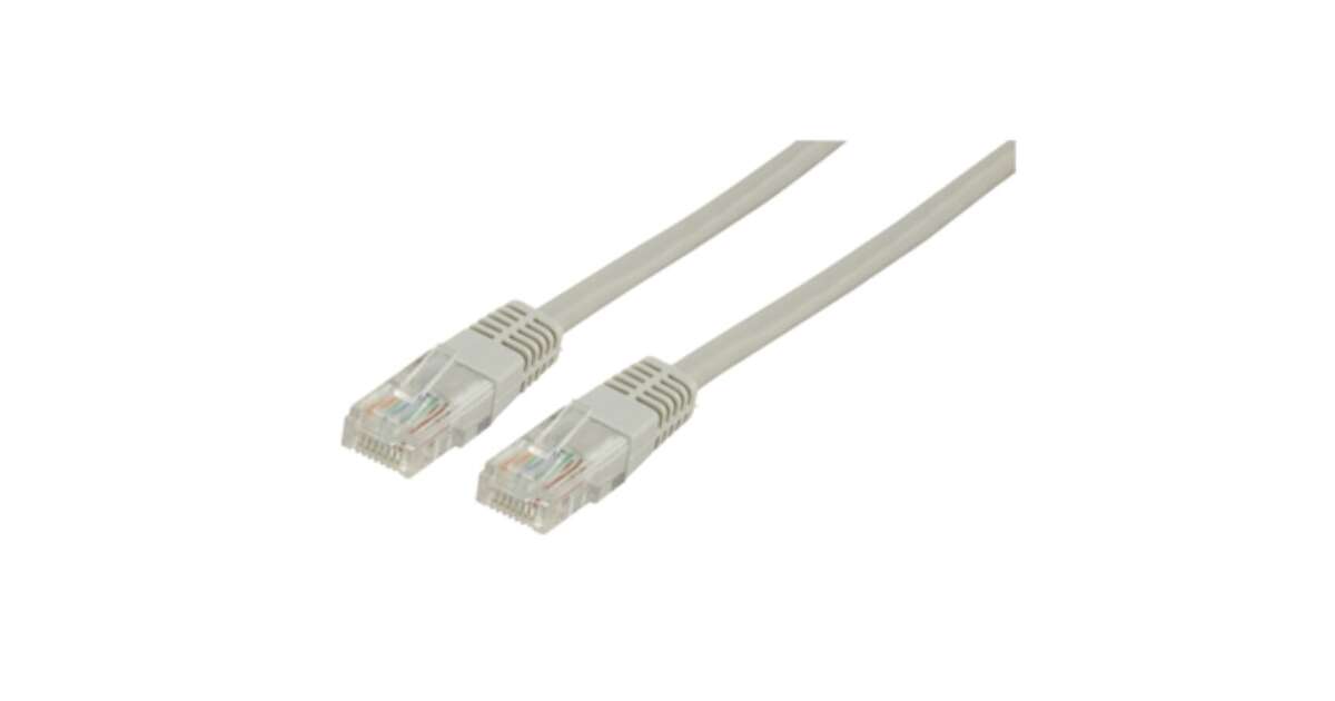 Cablu, UTP, Cat5e, asamblat - 20 m lungime - cu conector RJ-45 - Gri ...
