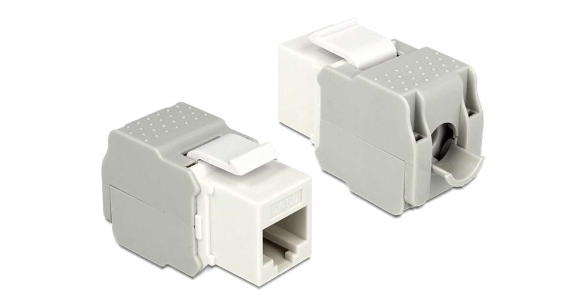 Delock Keystone modul RJ45 anya > LSA Cat.6 UTP fehér | Pepita.hu