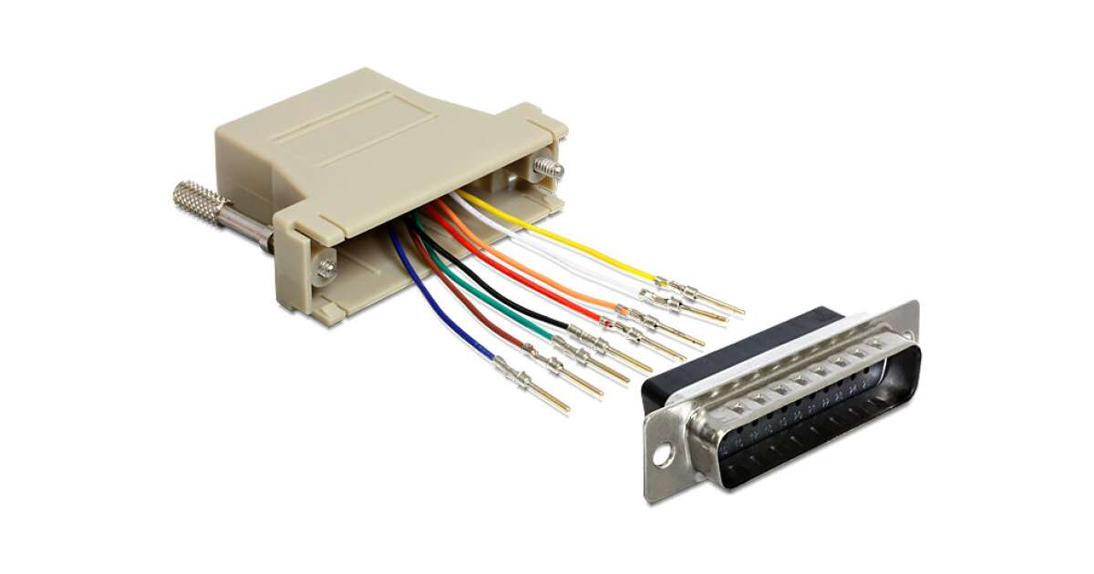 Delock adapter Sub-D 25 Pin apa > RJ45 anya, szerelő készlet | Pepita.hu